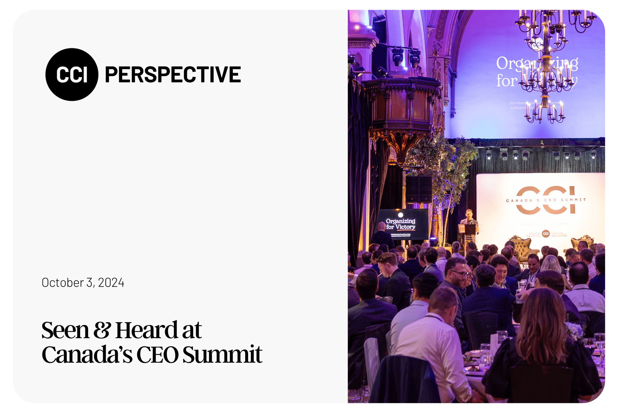 Seen & Heard at Canada's CEO Summit 2024